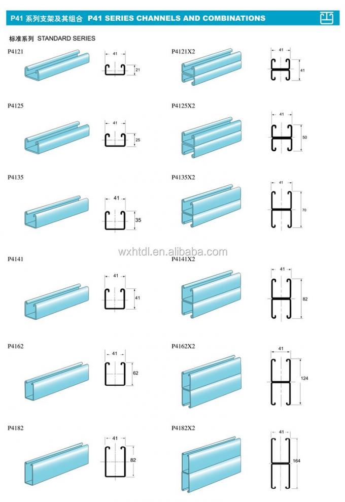 Black Powder Coated Strut Channel Unistrut